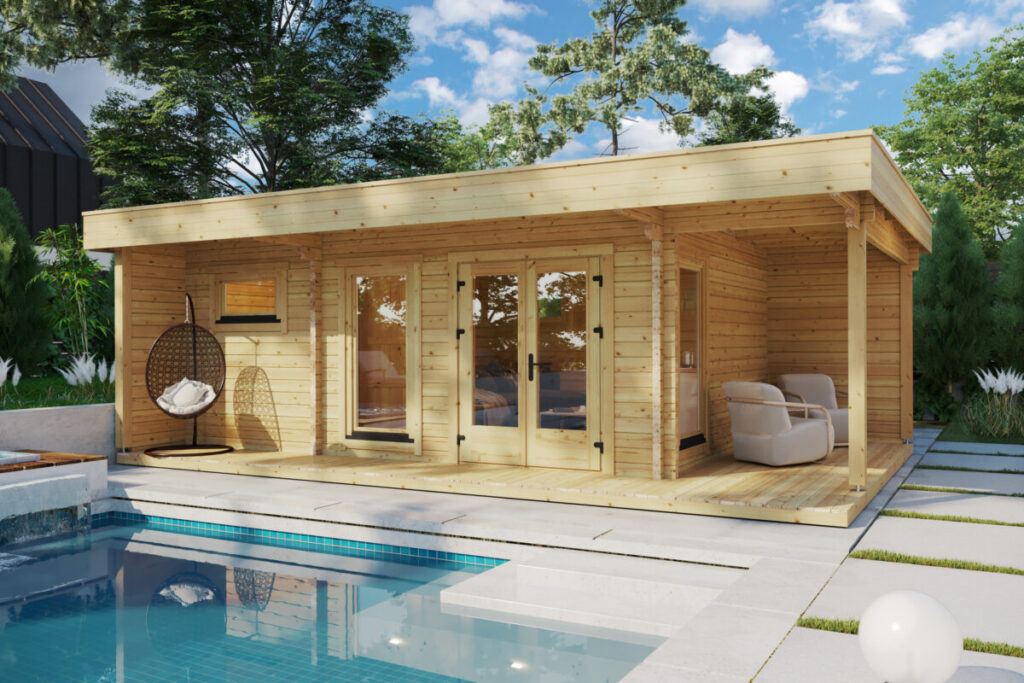 Puidust aiamajad veranda või terrassiga. Aiamaja24