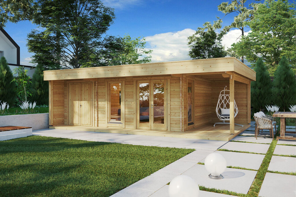 Puidust aiamajad veranda või terrassiga. Aiamaja24