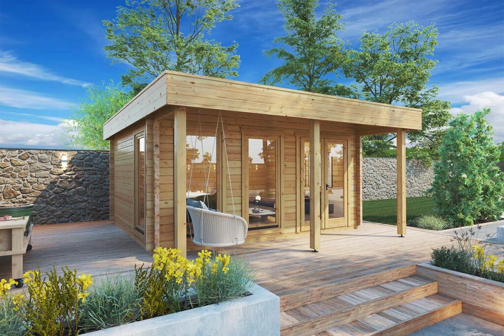 Puidust aiamajad veranda või terrassiga. Aiamaja24
